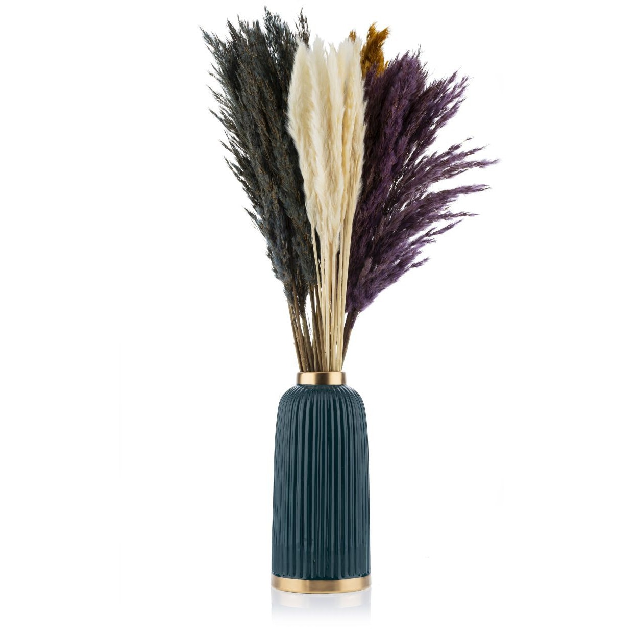 Vaza decorativa Rosie, 25x13 cm, Ceramica, Auriu/Verde - eMAG.ro