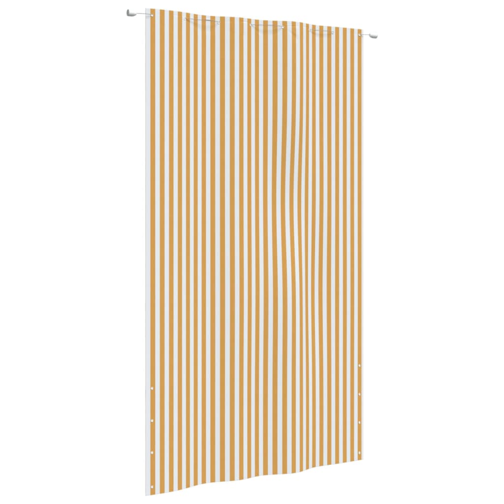 Paravan de balcon vidaXL, galben si alb, 160 x 240 cm, tesatura oxford ...