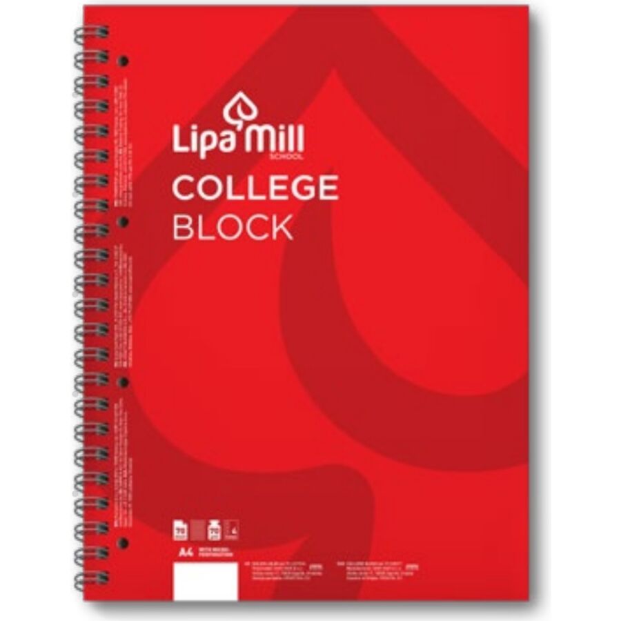 Lipamill College Block A4 Kockás Piros 70lap - eMAG.hu