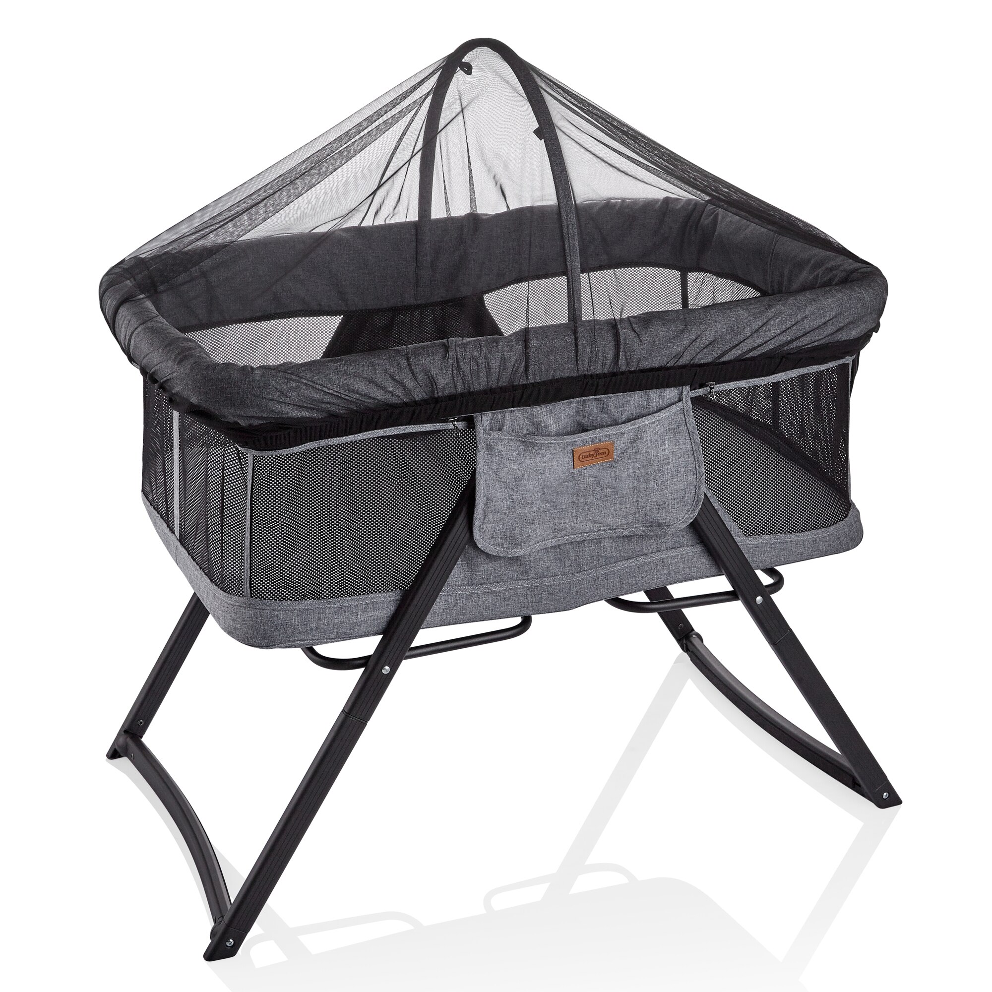 Patut 2 in 1 co-sleeping, BabyJem, gri, 58cmx90cm - eMAG.ro