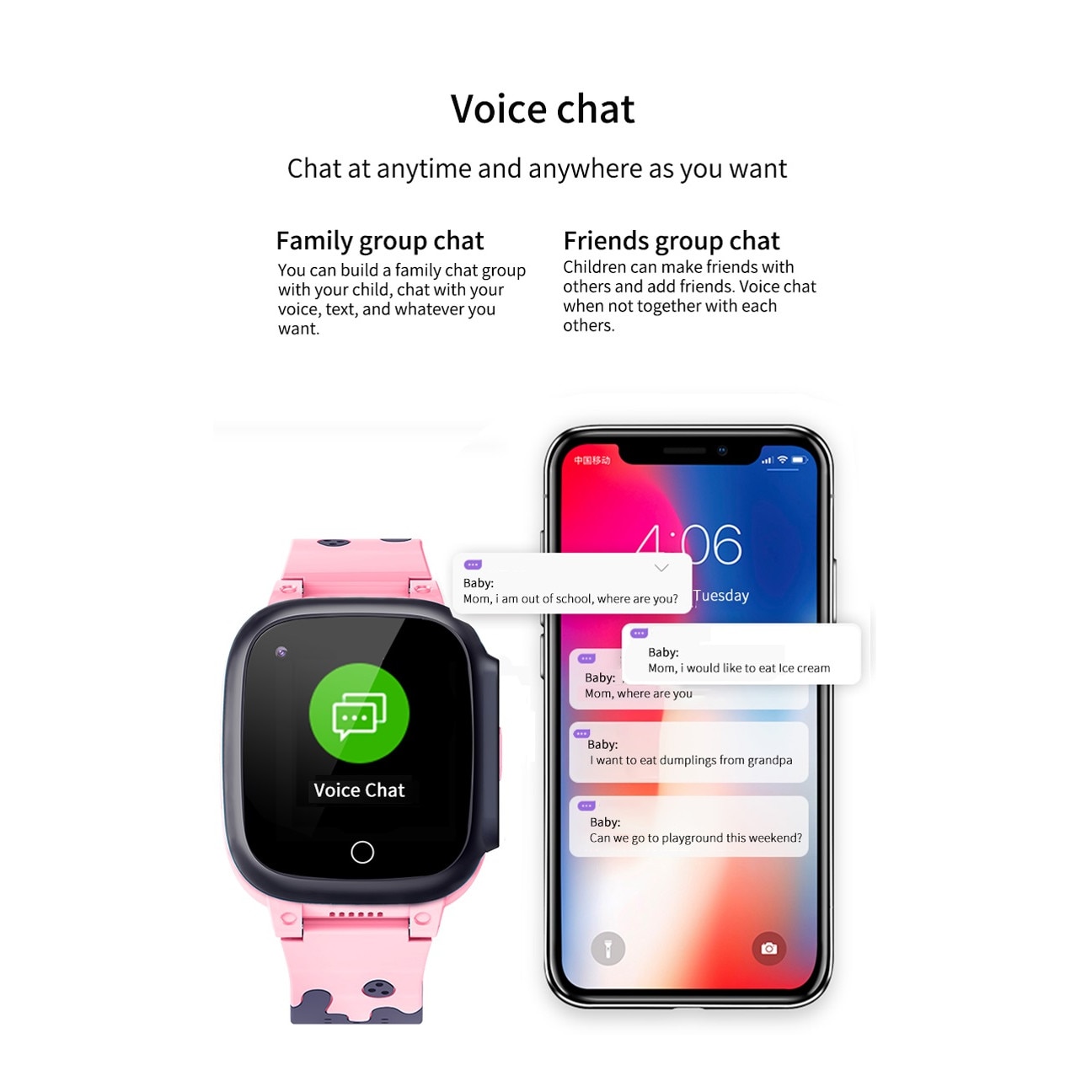 Детски Смарт часовник STELS C1, 4G, Сим карта и камера, GPS+LBS ...