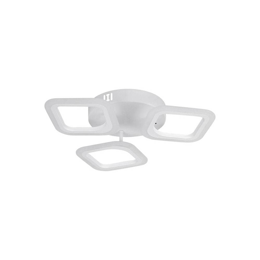 Lustra LED Patrata cu Lumina Neutra, Putere 27W, 3 Surse de Lumina, Alb ...