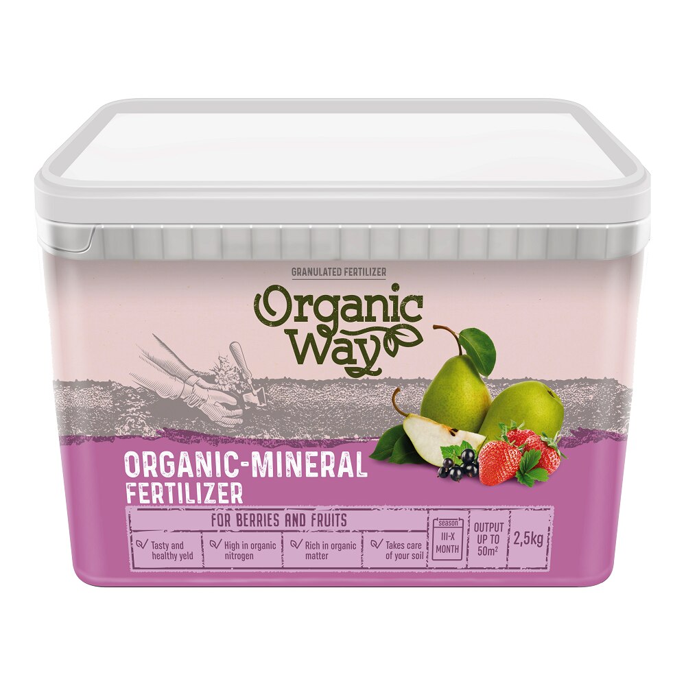 Ingrasamant organic mineral pentru Fructe, Organic Way, 2.5 kg - eMAG.ro