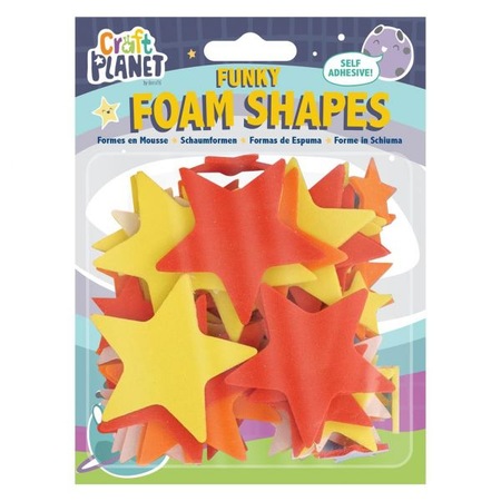 Forme din spuma adeziva, 100 buc, stele, Craft Planet - eMAG.ro