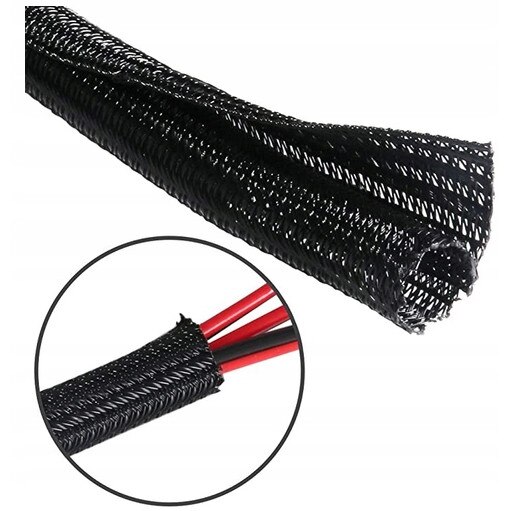 Organizator cabluri birou 19 mm, lungime 3 m, negru - eMAG.ro