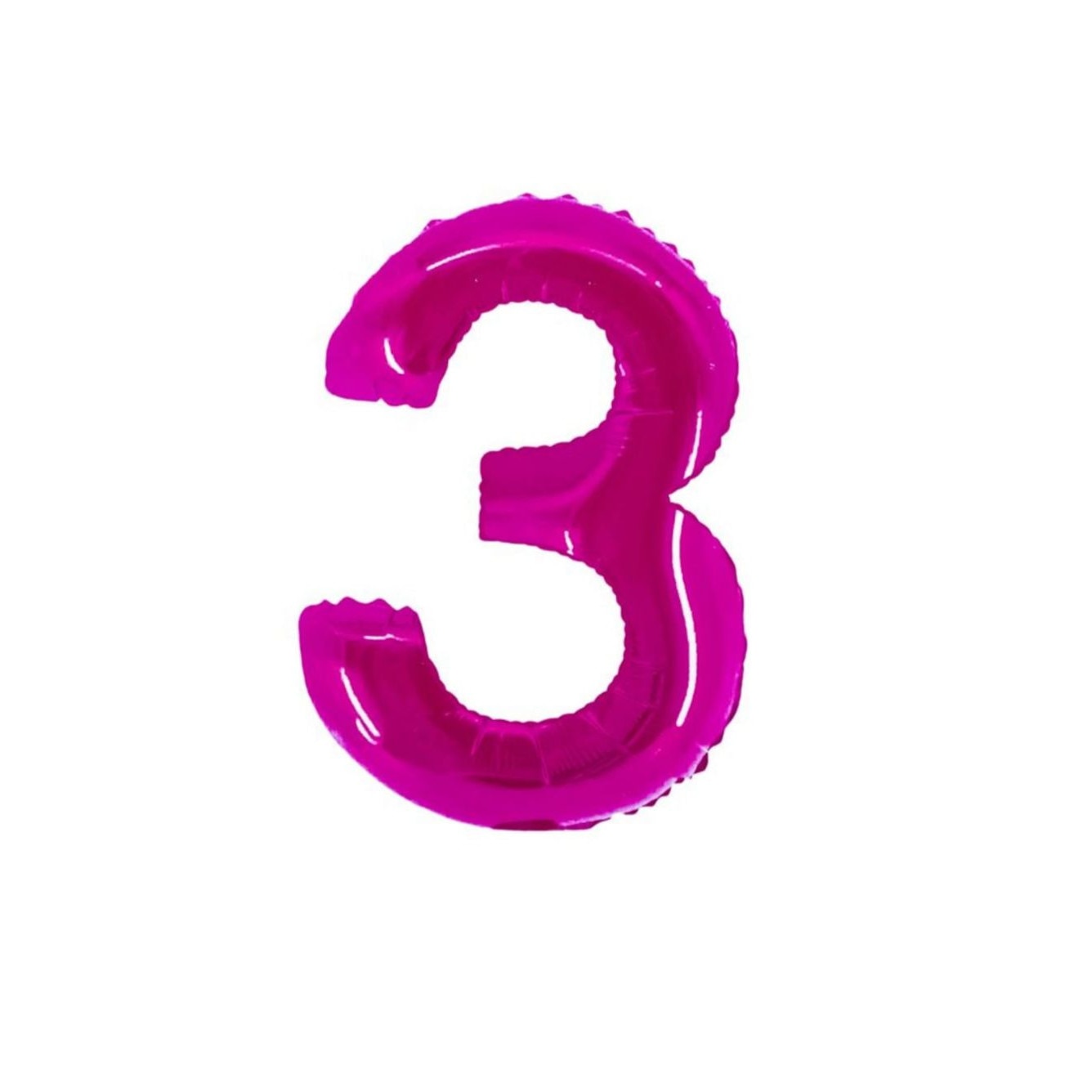 Balon folie cifra 3, Fucsia, 47 x 31cm - eMAG.ro