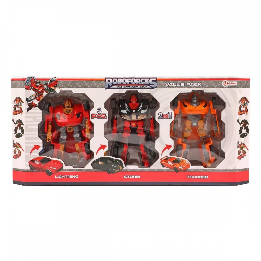 Set 3 roboti de 10 cm, transformers - eMAG.ro