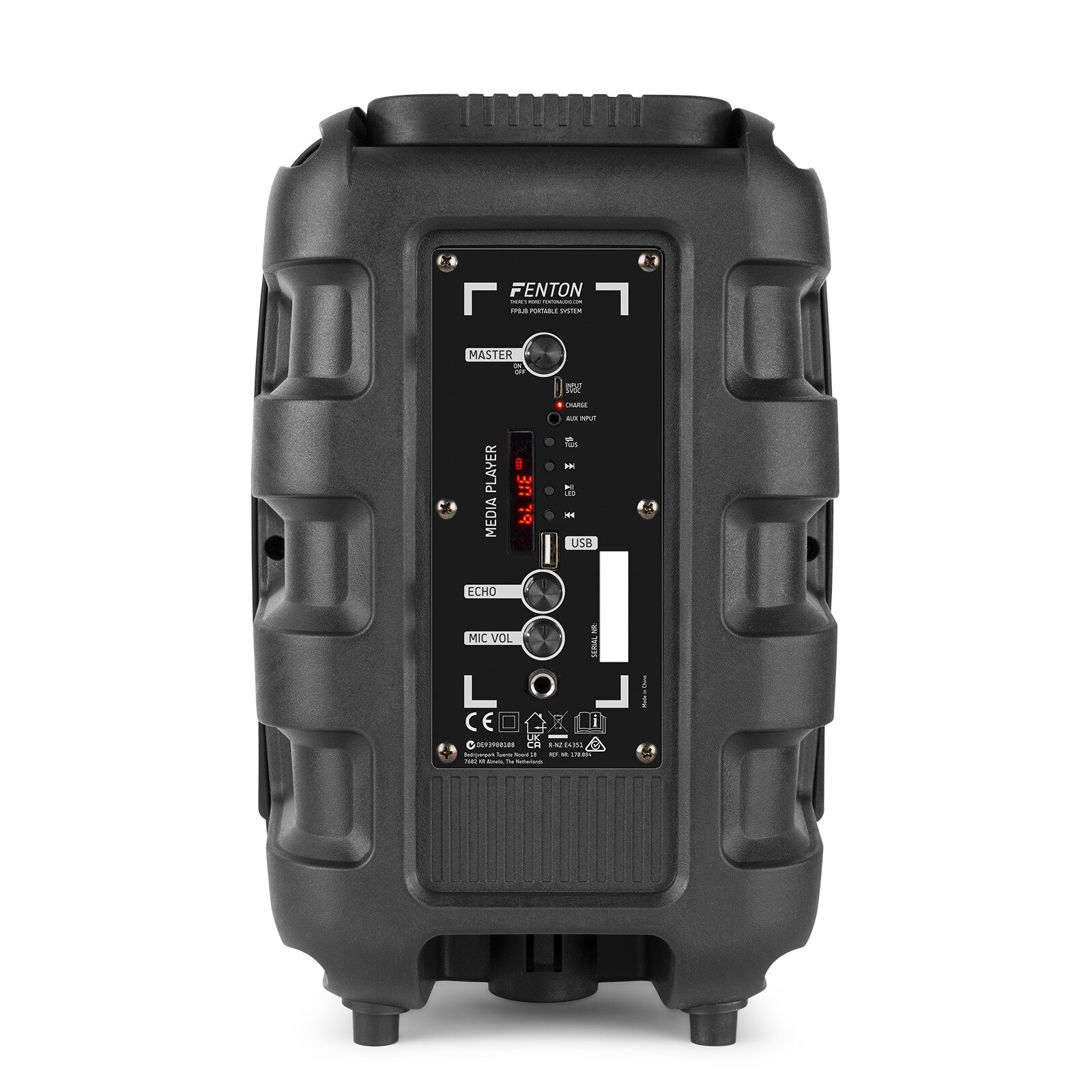 Boxa portabila cu acumulator si microfon, Bluetooth/USB, 8", 100W ...