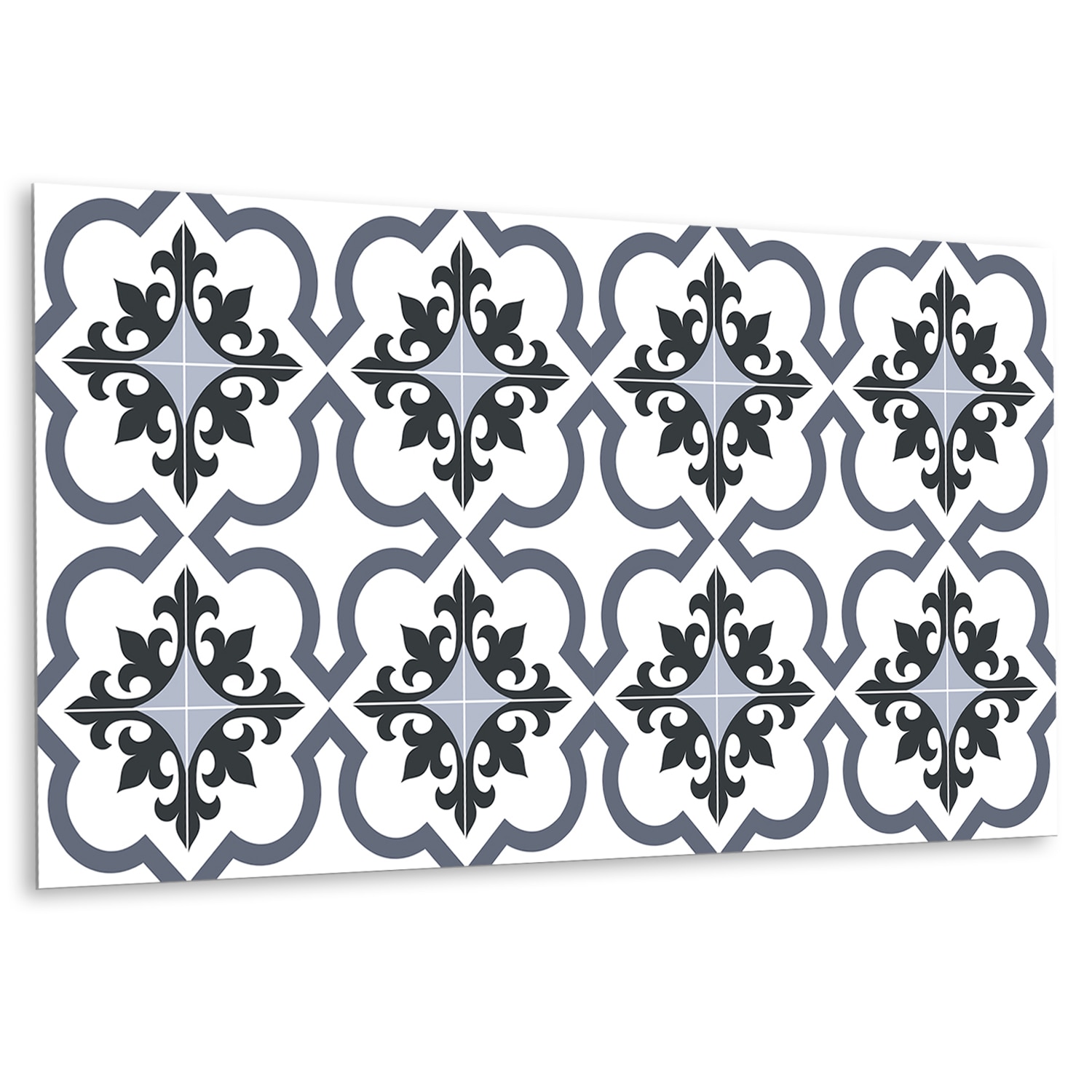 Panou de perete decorativ, Crini regali, Gri, 100 cm x 50 cm ...