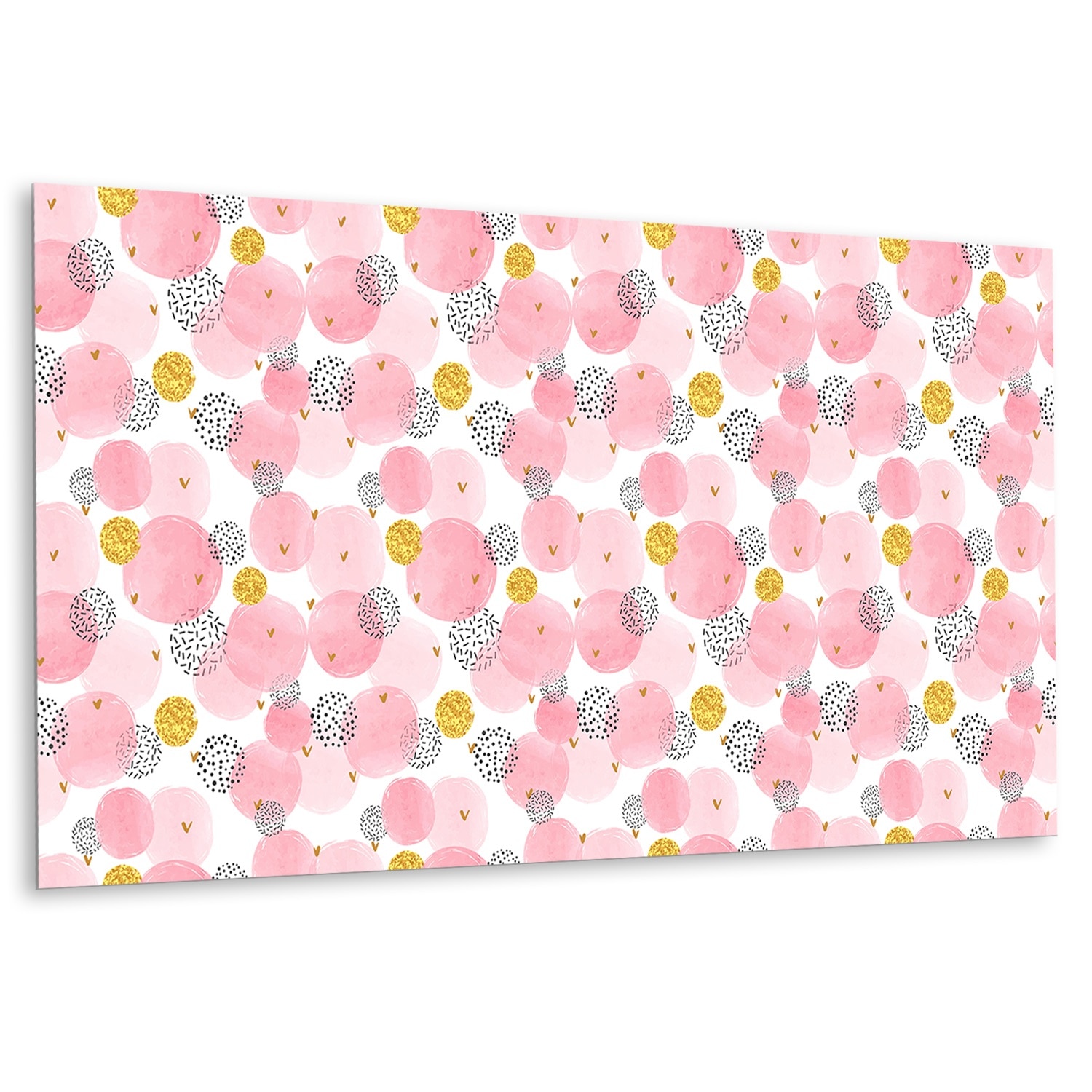 Panou de perete decorativ, Puncte, Roz, 100 cm x 50 cm - eMAG.ro