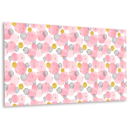 Panou de perete decorativ, Puncte, Roz, 100 cm x 50 cm - eMAG.ro