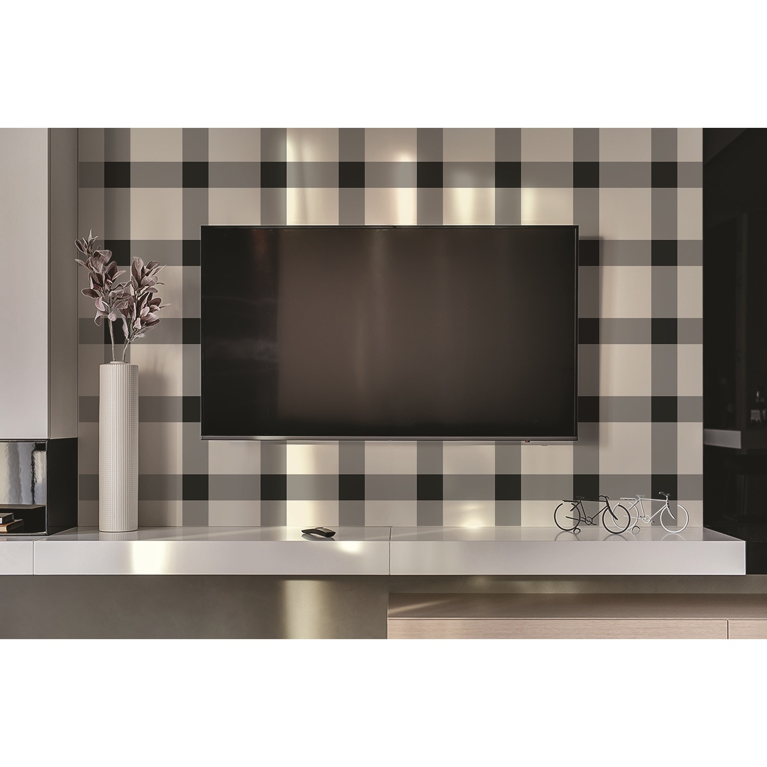 Panou de perete decorativ, Patrate, Gri, 100 cm x 50 cm ...