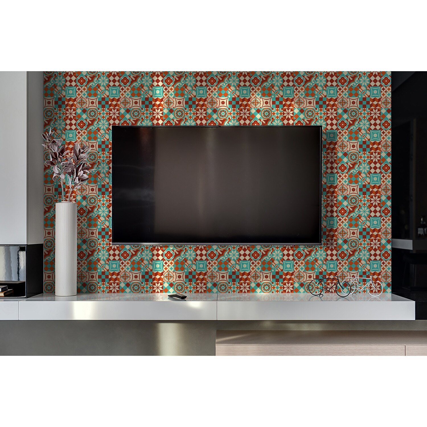 Panou de perete decorativ, Mozaic traditional, Multicolor, 100 cm x 50 ...