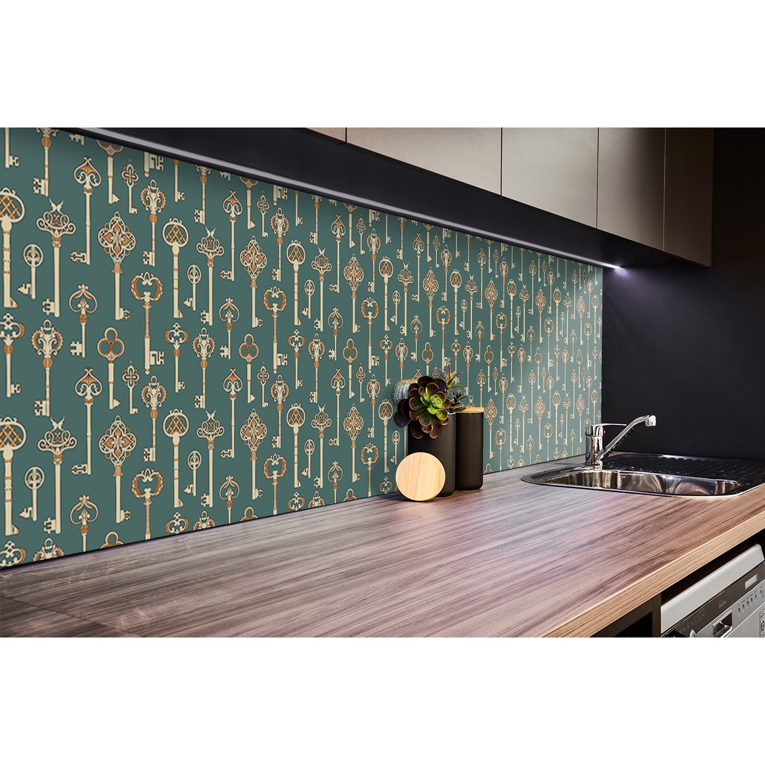 Panou de perete decorativ, Chei, Gri, 100 cm x 50 cm - eMAG.ro