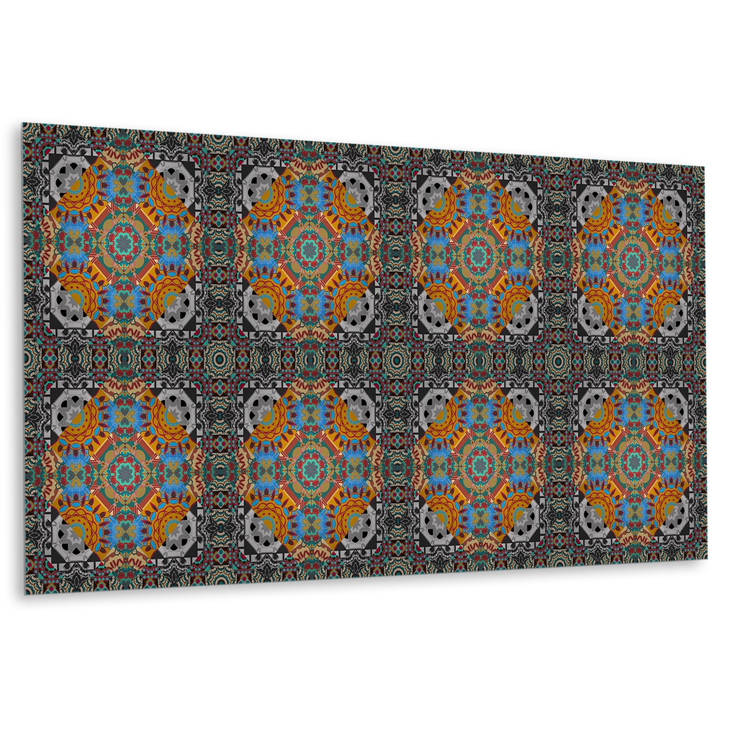 Panou de perete decorativ, Model oriental, Multicolor, 100 cm x 50 cm ...