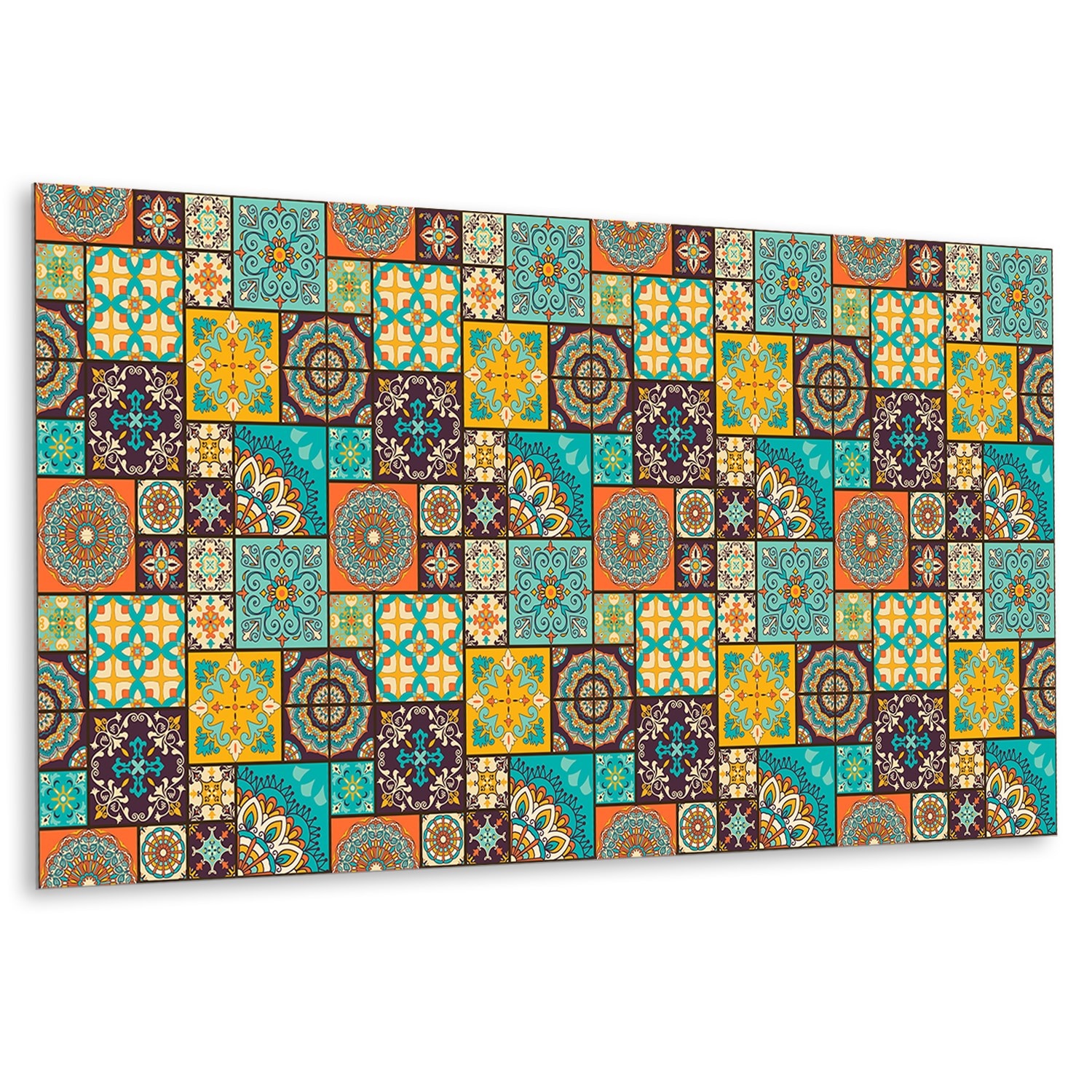 Panou de perete decorativ, Patchwork, Multicolor, 100 cm x 50 cm - eMAG.ro