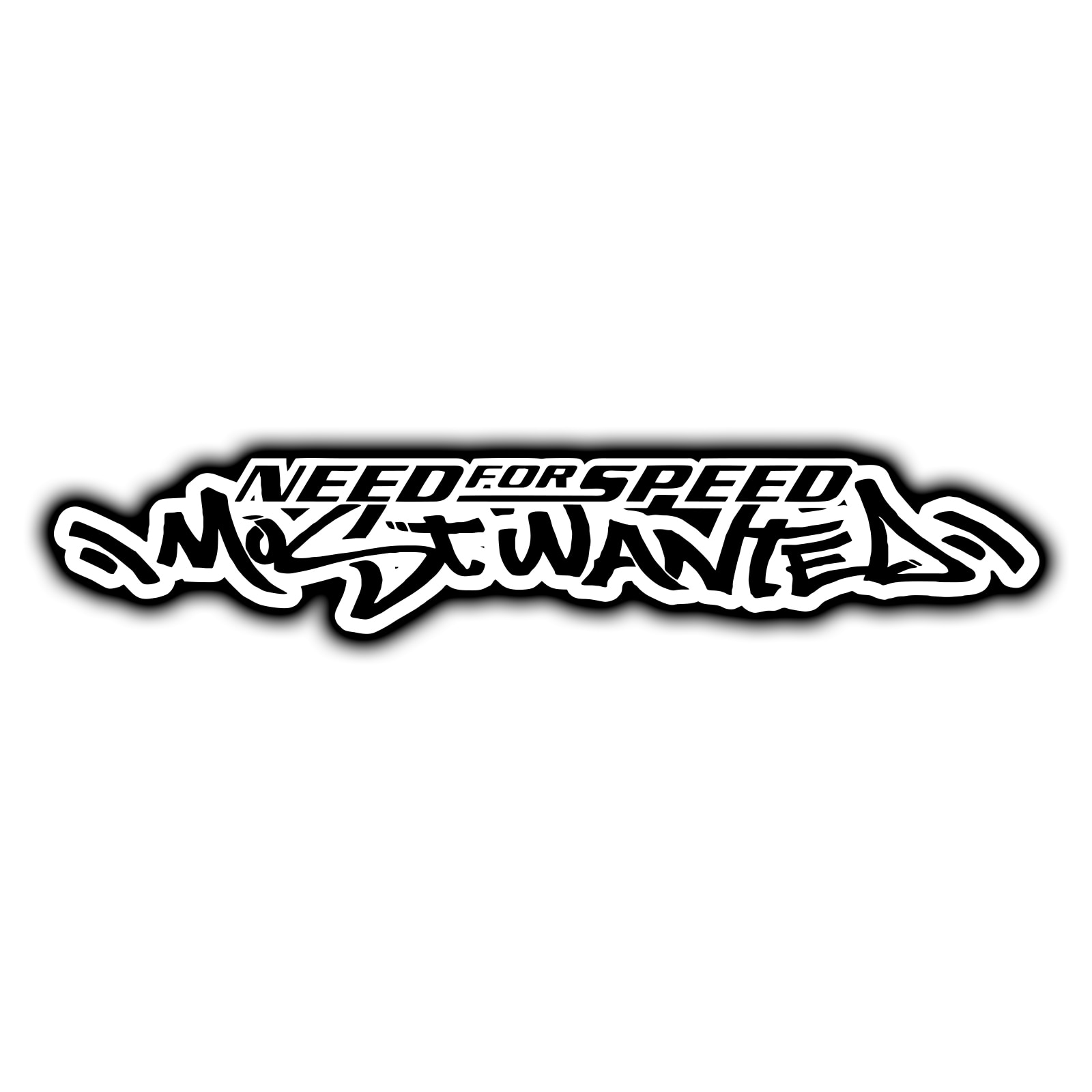 Sticker auto "Need for Speed - Most Wanted'', 10 cm, Alb - eMAG.ro
