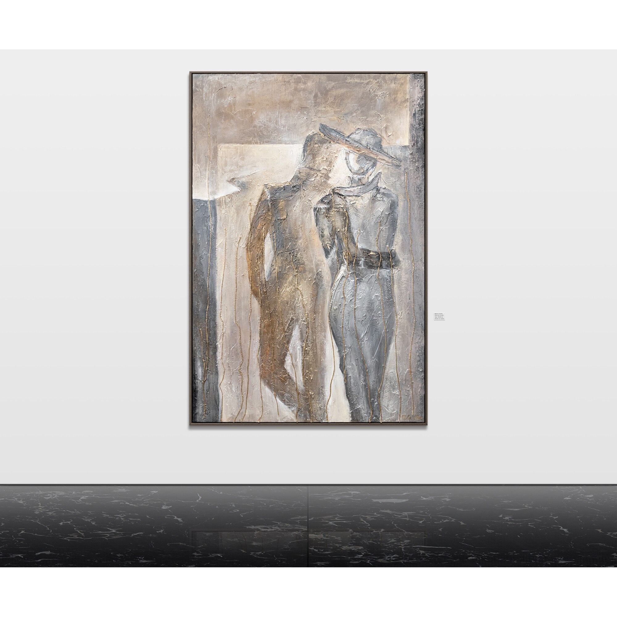 Tablou pictat manual, YS, Cuplu, 80 x 120 cm - eMAG.ro
