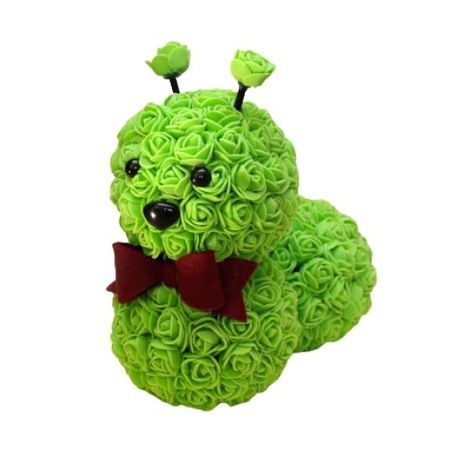 Kukac, örök rózsa figura szülinapra. 17x18x9cm, ajándék organza ...