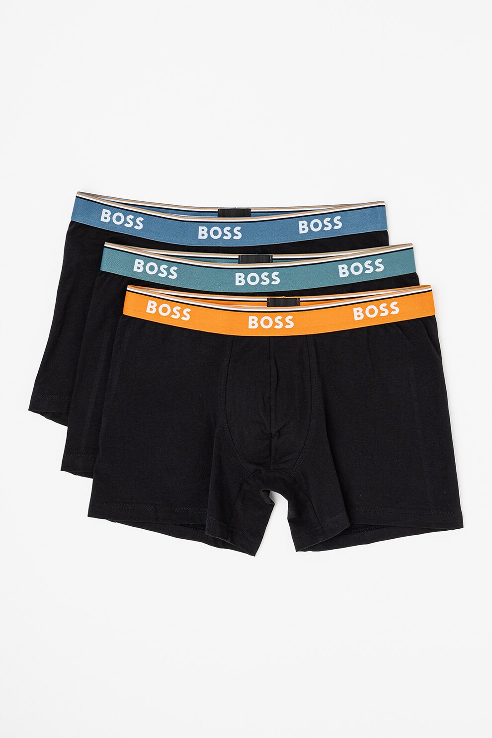 BOSS, Set de boxeri cu banda logo in talie - 3 perechi, Negru, L - eMAG.ro