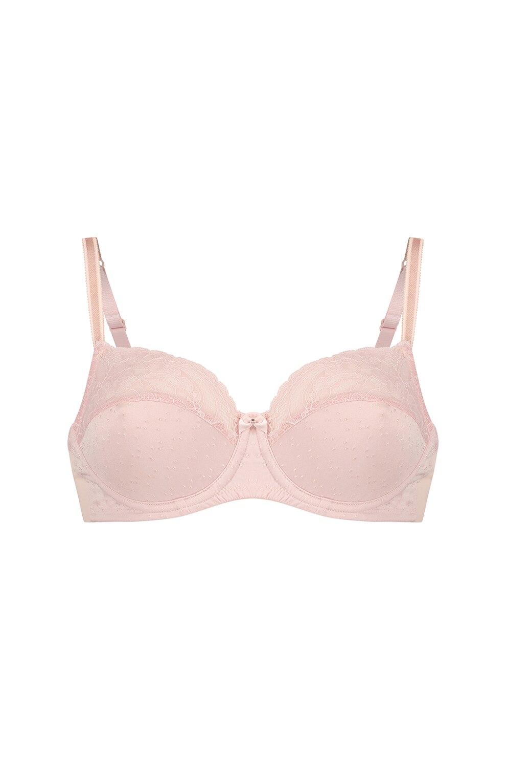 Hunkemoller, Сутиен Sophie без подплънки с дантела, Пастелнорозов, 95E ...