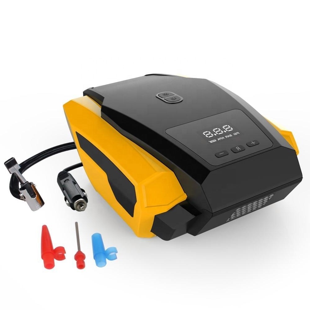 Compresor auto digital portabil, oprire automata, cu acumulator, 12V ...