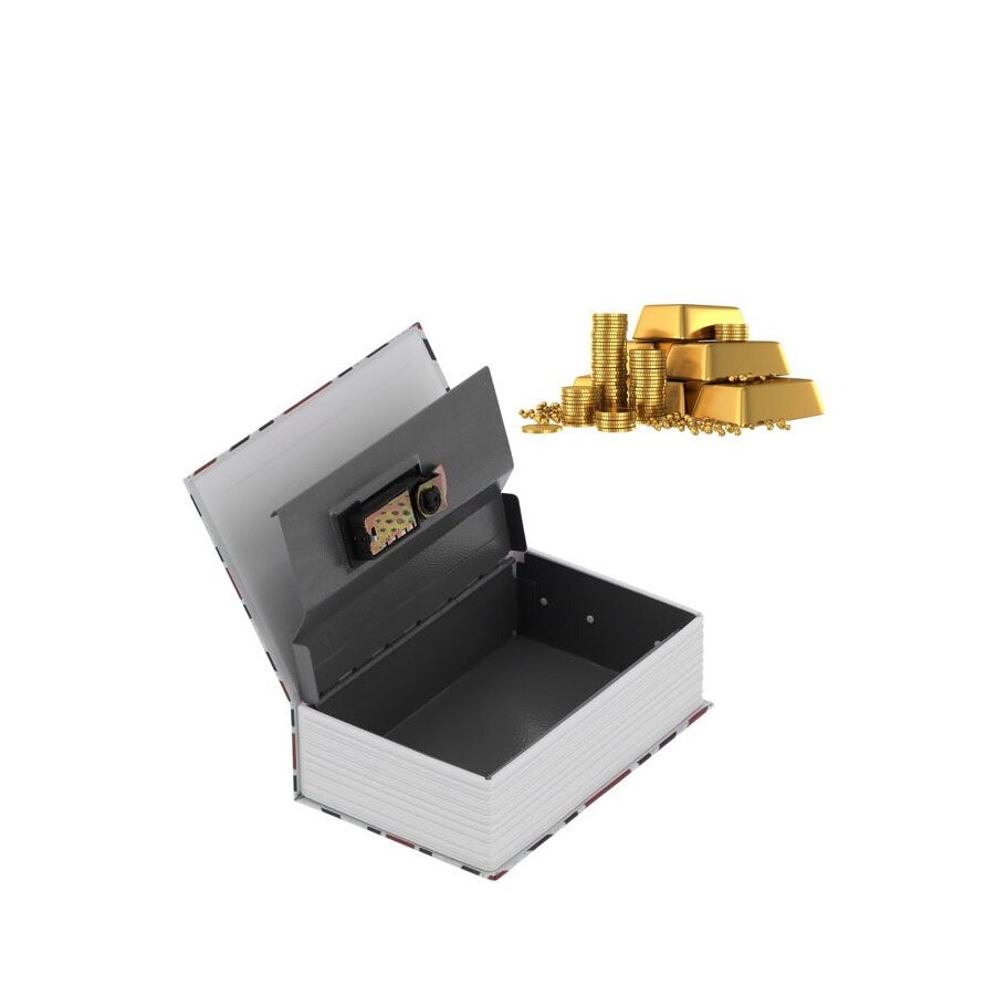 Mini seif London BookValue, forma de carte, cu cheita, sigur, design ...