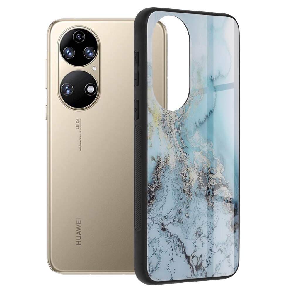 Кейс за Huawei P50, Techsuit Glaze Series, Blue Ocean - eMAG.bg