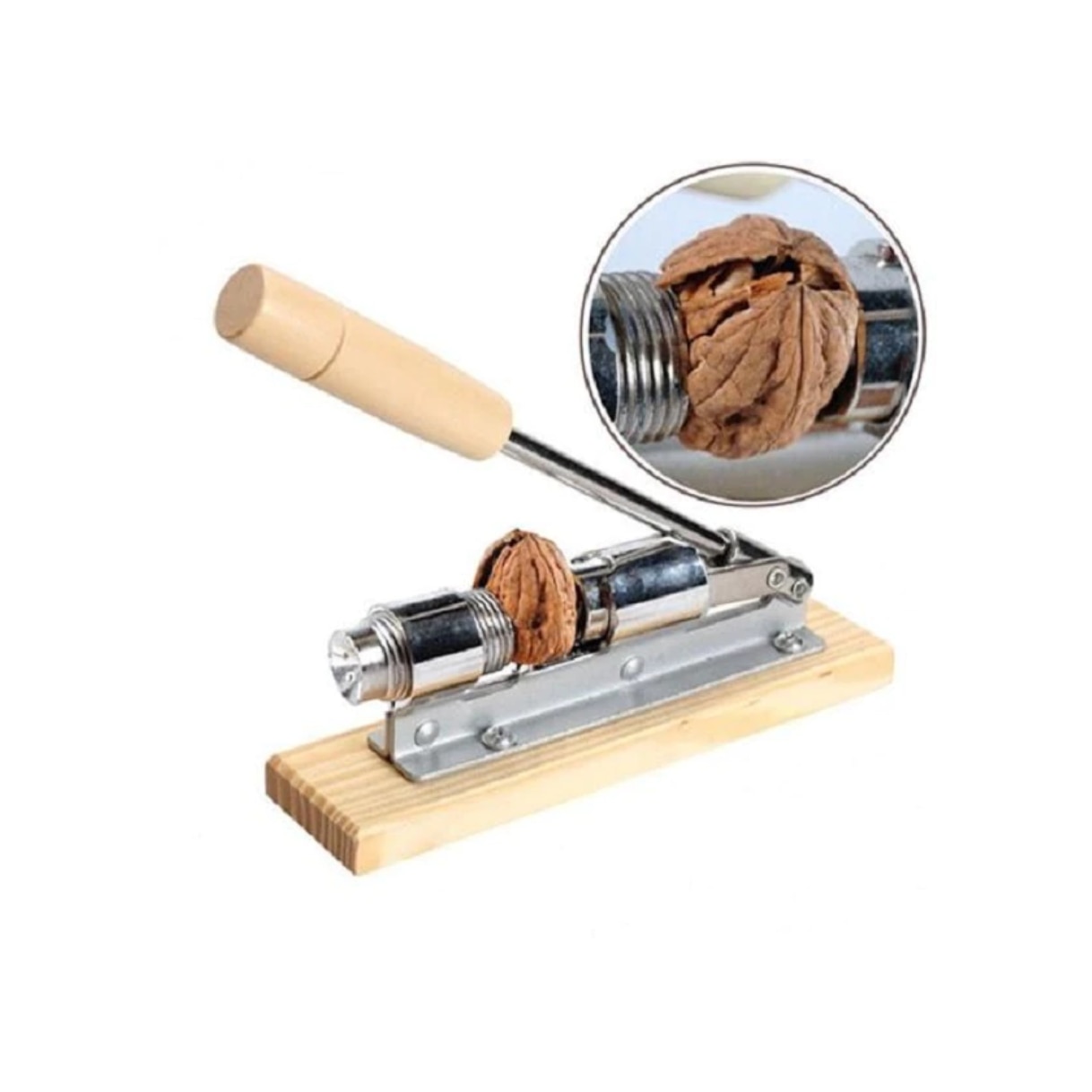 Spargator de nuci HYT®, manual, material otel si lemn - eMAG.ro