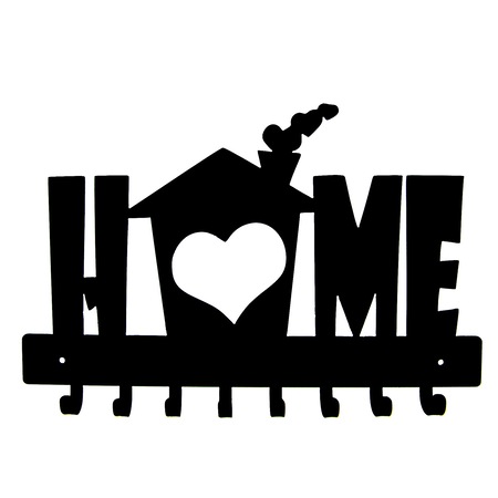 Cuier Home, metal, negru, 450 x 300 mm - eMAG.ro