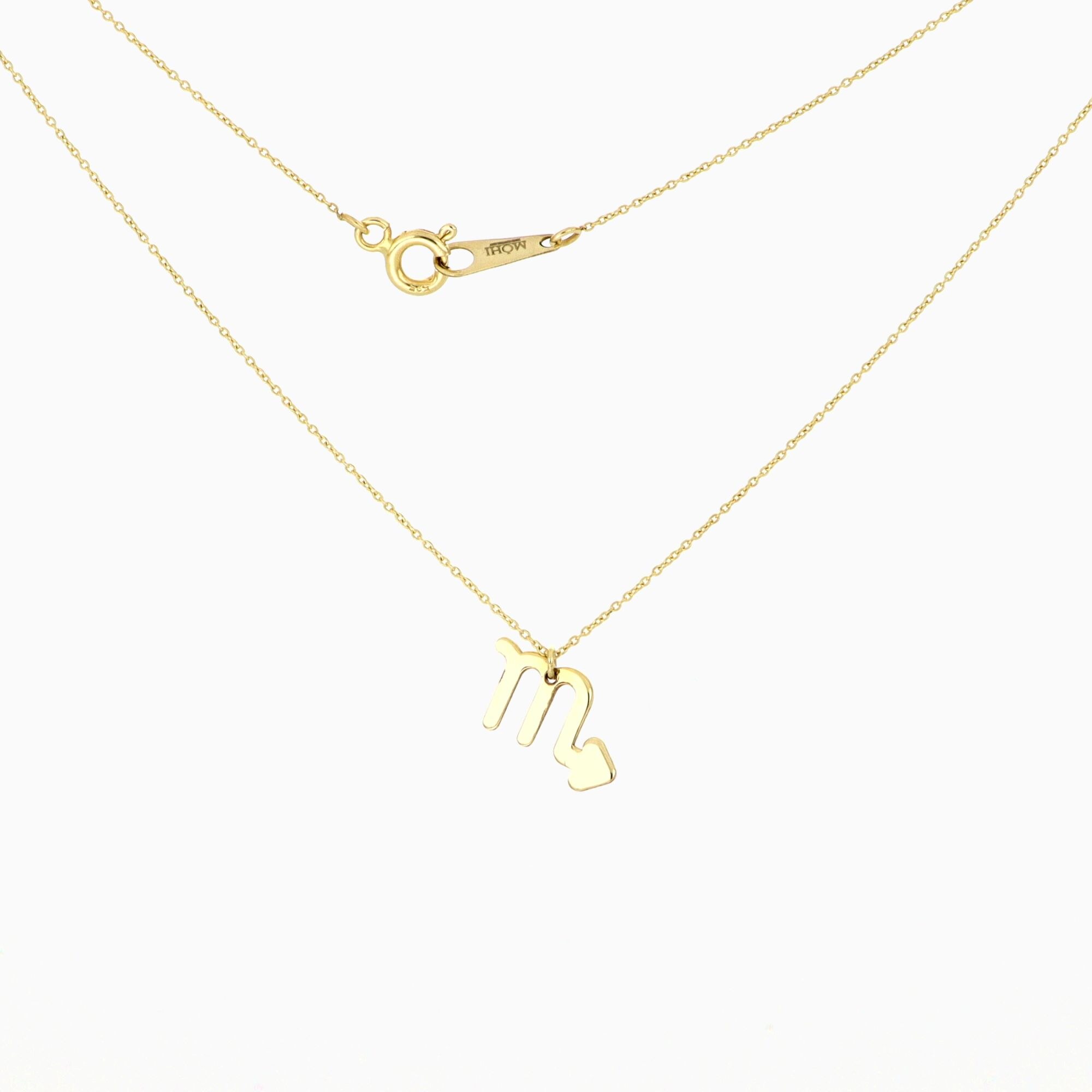 Lant aur 14k, cu pandant in forma de semn zodiacal scorpion - eMAG.ro