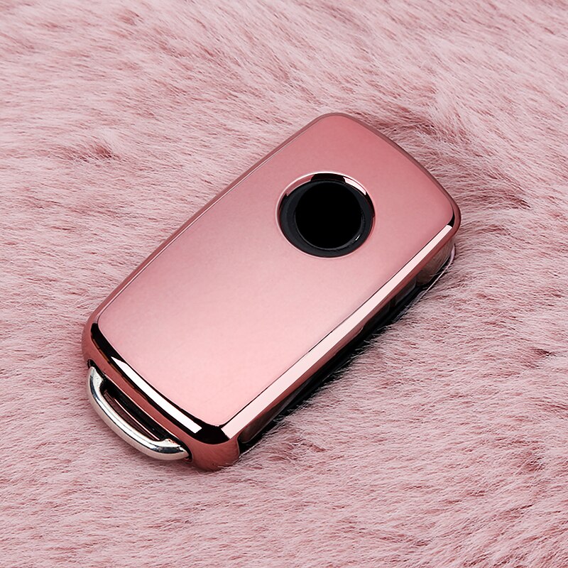 Husa roz lucios pentru cheie tip briceag VW Polo Golf Passat Beetle ...