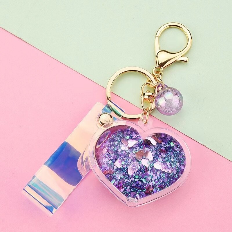 Breloc, Diva4u, Acril, Model inima, Mov - eMAG.ro