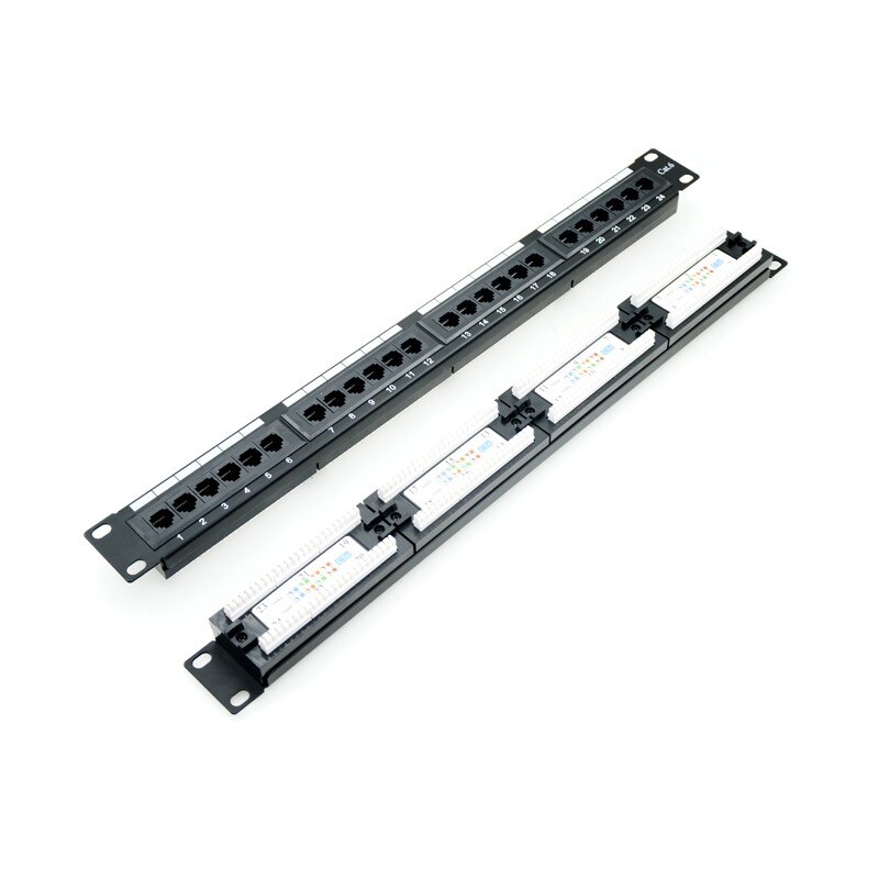 Patch panel 24 porturi, 1U, UTP Cat.6, Krone 110 - EMTEX - eMAG.ro