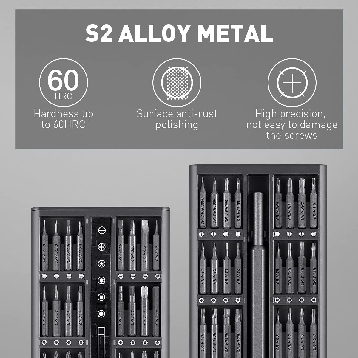 Set 63 de surubelnite, Aliaj, Gri - eMAG.ro