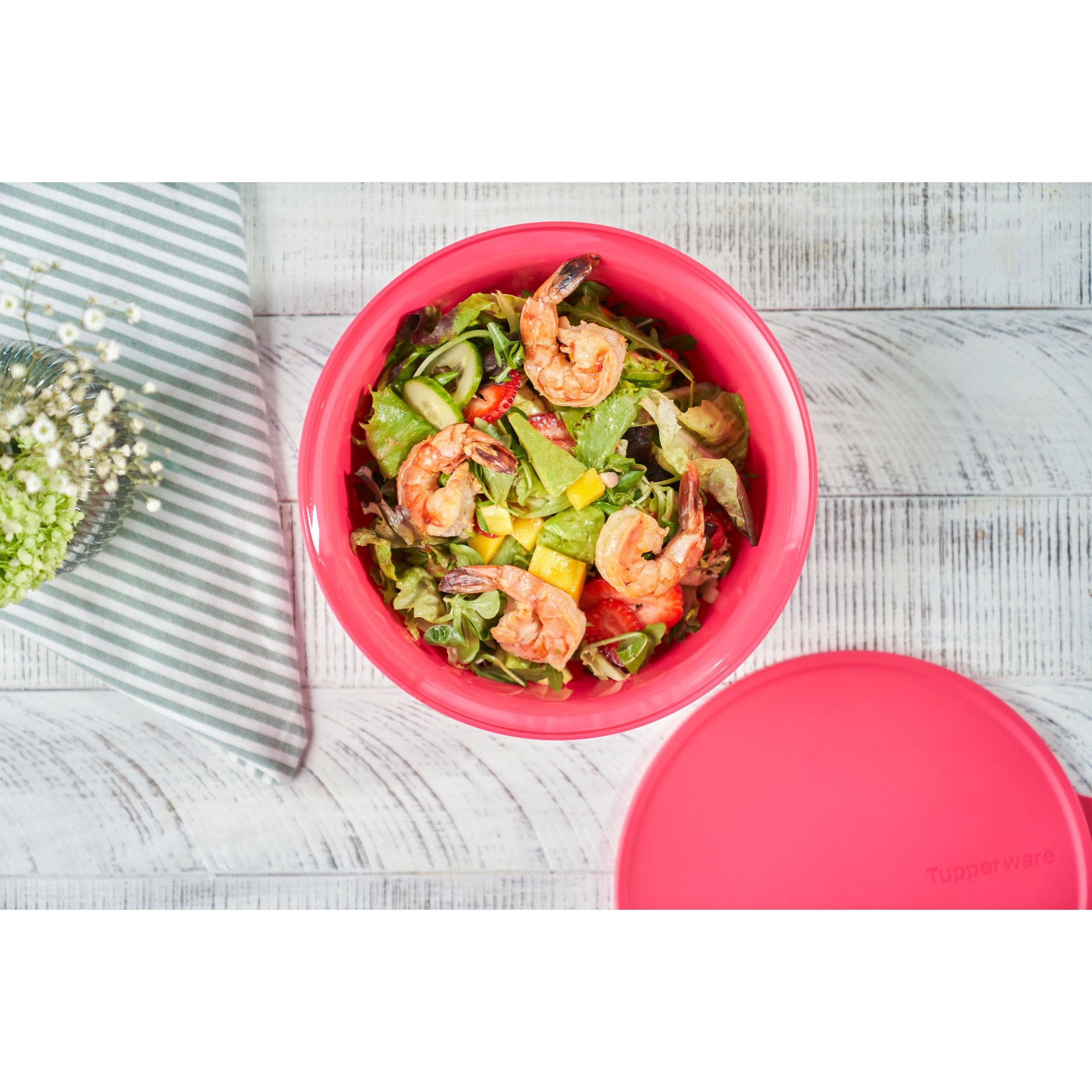 Bol Aloha Tupperware 2 L, Rotund, Ermetic, cu capac, Fuchsia - eMAG.ro