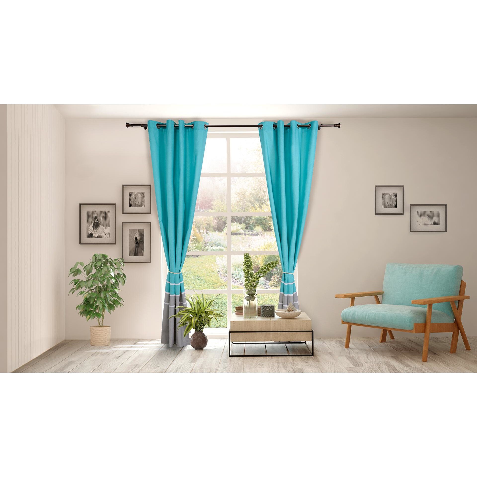 Set 2 draperii bumbac 140×270 cm, model Ema, Multicolor - eMAG.ro