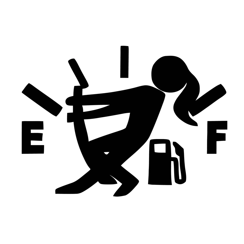 Sticker Fata Rezervor, alb, 15cm - eMAG.ro