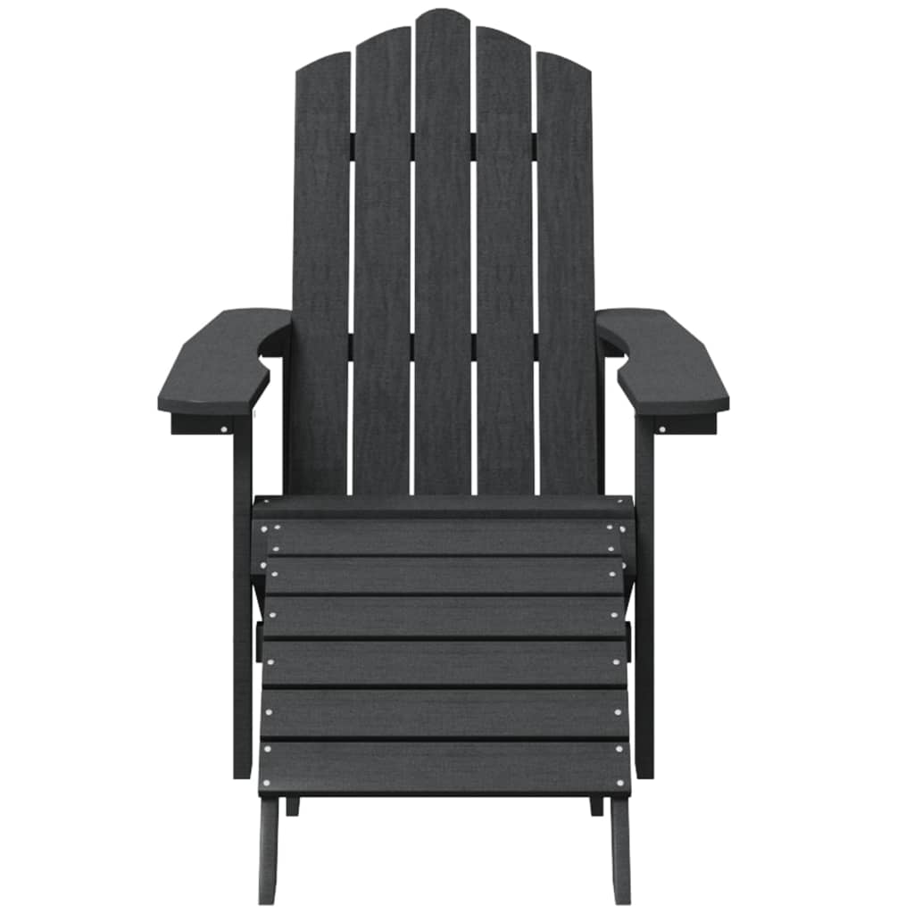 Scaune de gradina Adirondack cu taburete vidaXL, 73 x 83 x 92 cm, 2 ...
