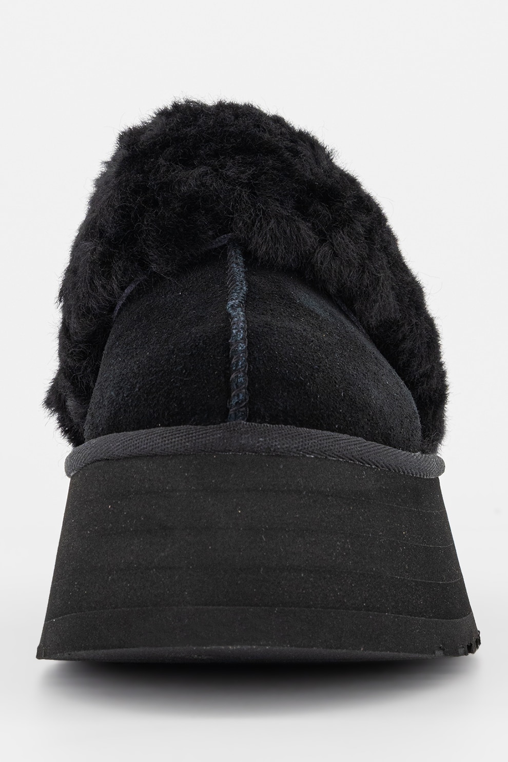 UGG, Saboti slingback flatform din piele intoarsa Funkette, Negru, 6 ...