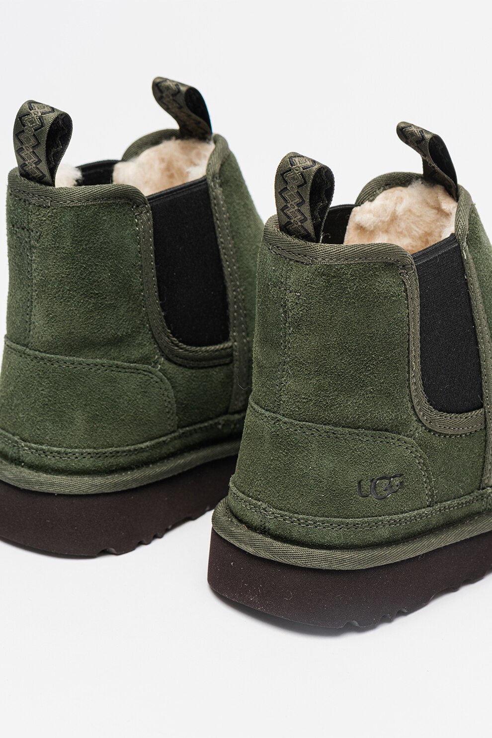 UGG, Ghete Chelsea de piele intoarsa Neumel, Verde, 7 - eMAG.ro