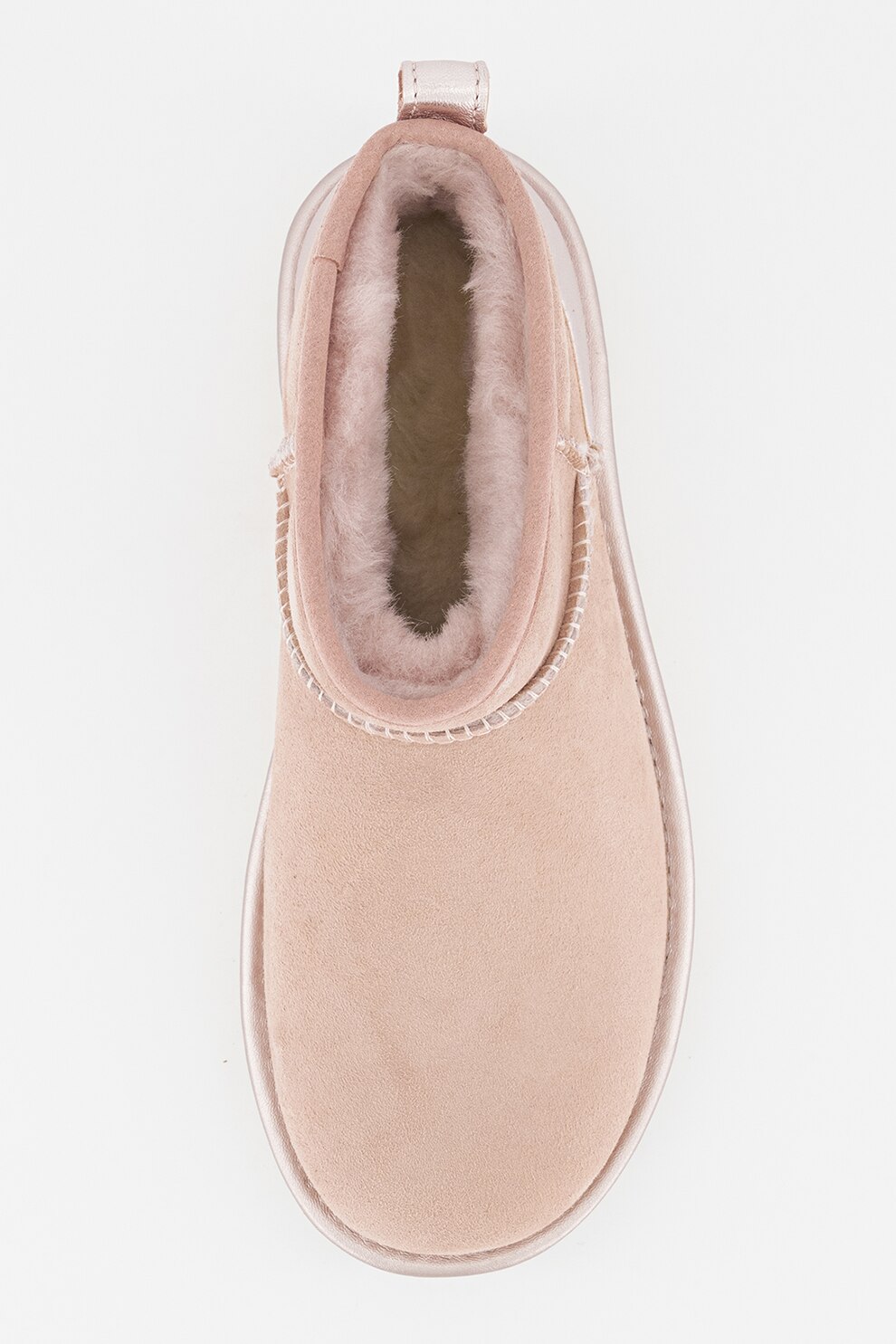 UGG, Ghete slip-on din piele intoarsa Classic Ultra Mini, Roz prafuit ...