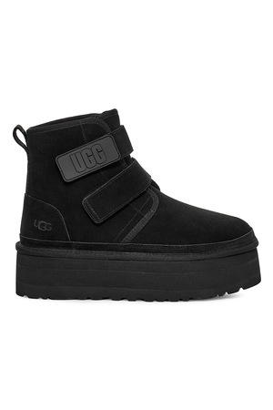 UGG, Ghete flatform de piele intoarsa Neumel, Negru, 8 - eMAG.ro