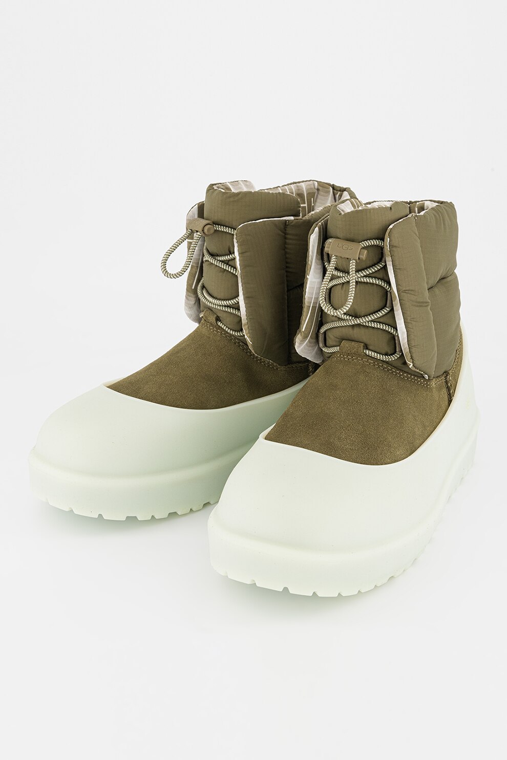 UGG, Ghete cu garnituri din piele intoarsa Classic Maxi Toggle, Verde ...