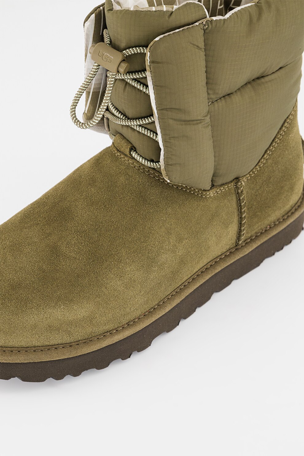 UGG, Ghete cu garnituri din piele intoarsa Classic Maxi Toggle, Verde ...