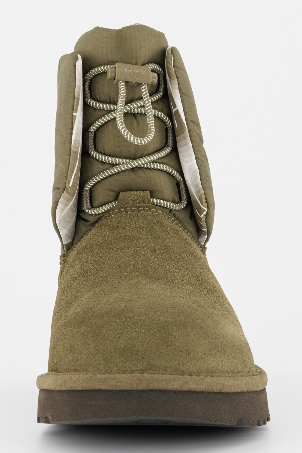 UGG, Ghete cu garnituri din piele intoarsa Classic Maxi Toggle, Verde ...