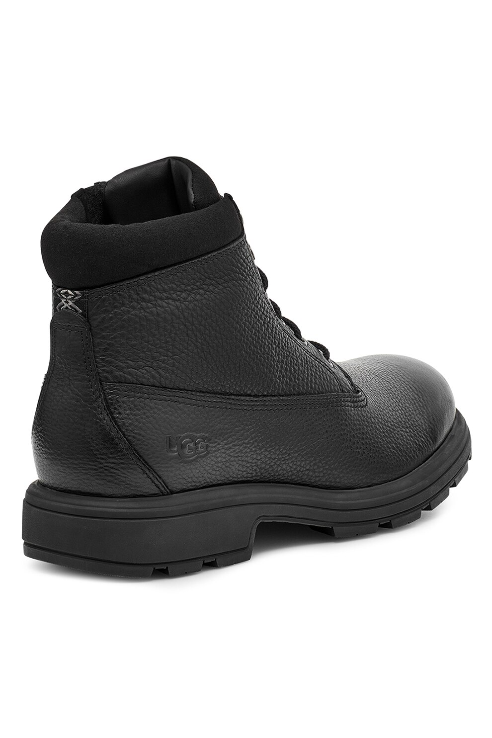 UGG, Кожени боти с връзки и цип, Черен, 7 - eMAG.bg