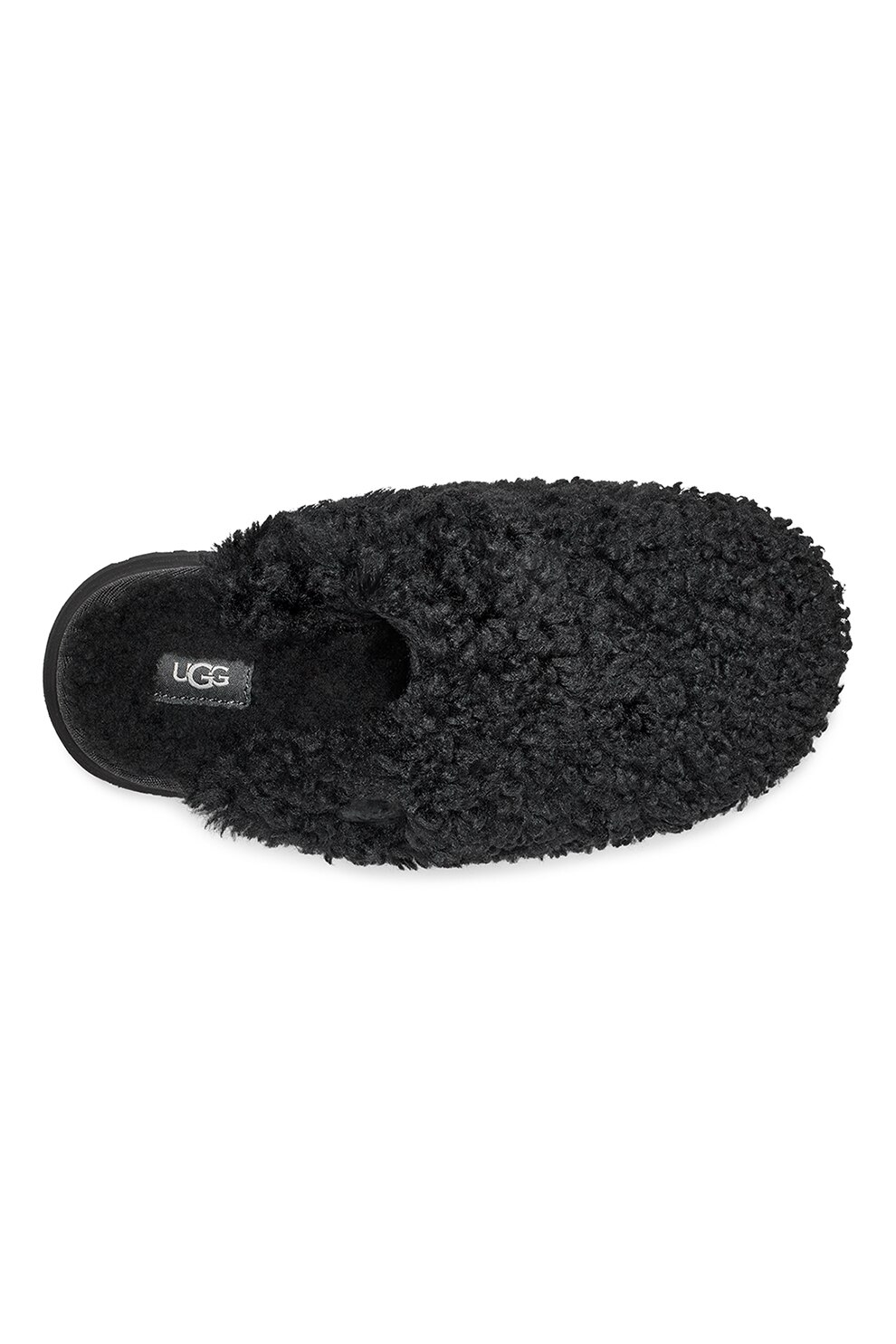 UGG, Papuci de casa din piele de oaie cu platforma Curly, Negru, 8 ...