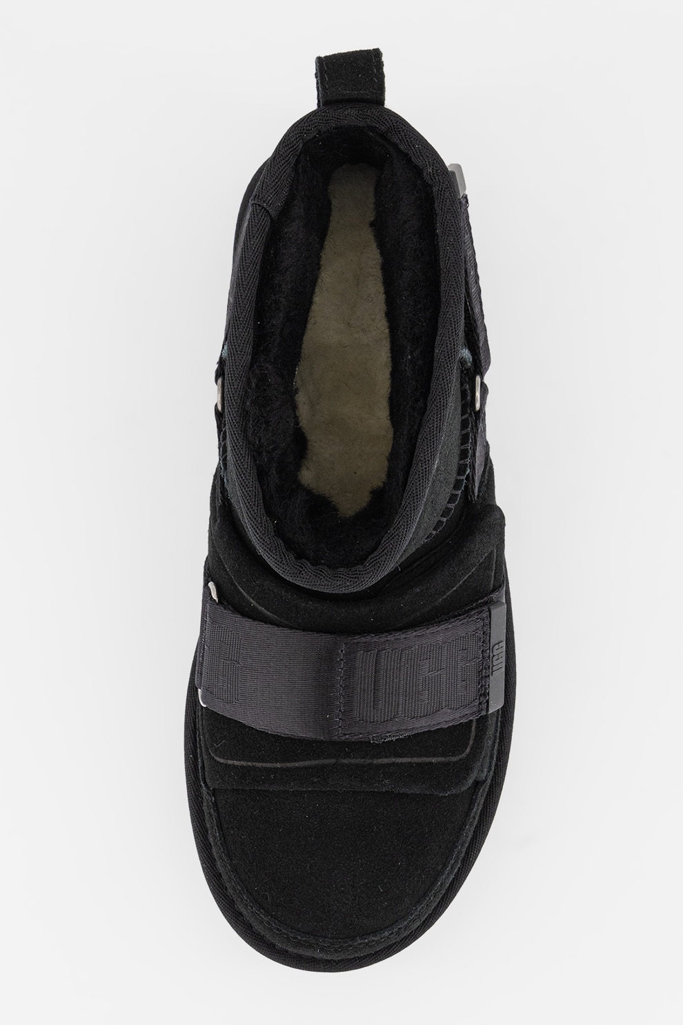UGG, Ghete slip-on din piele intoarsa cu detalii logo Classic Ultra ...