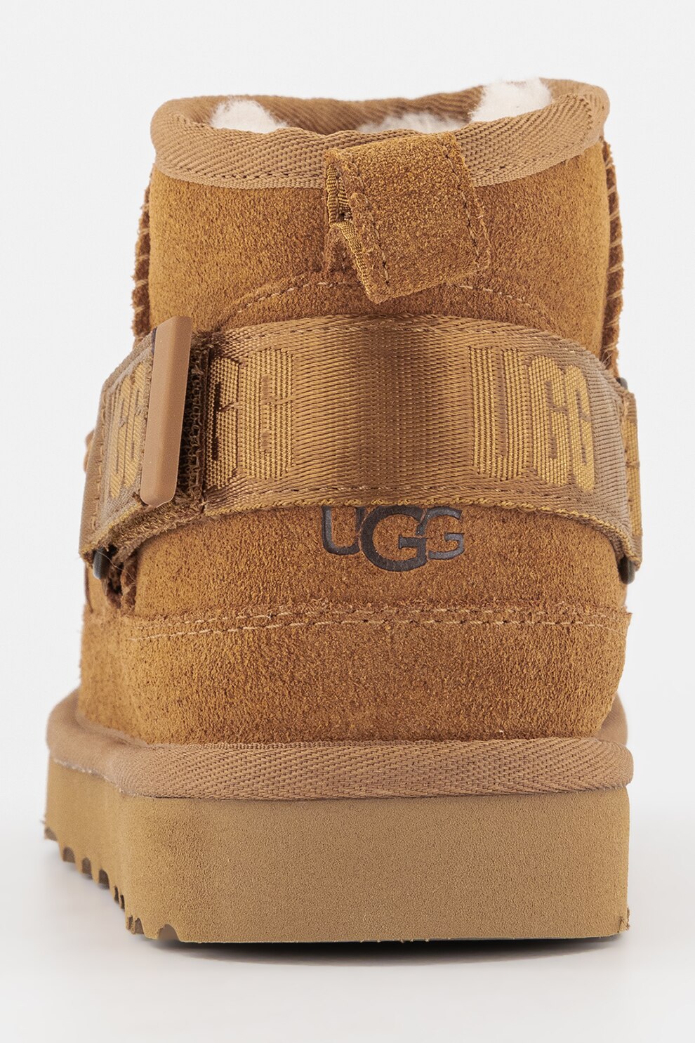 UGG, Ghete slip-on din piele intoarsa cu detalii logo Classic Ultra ...